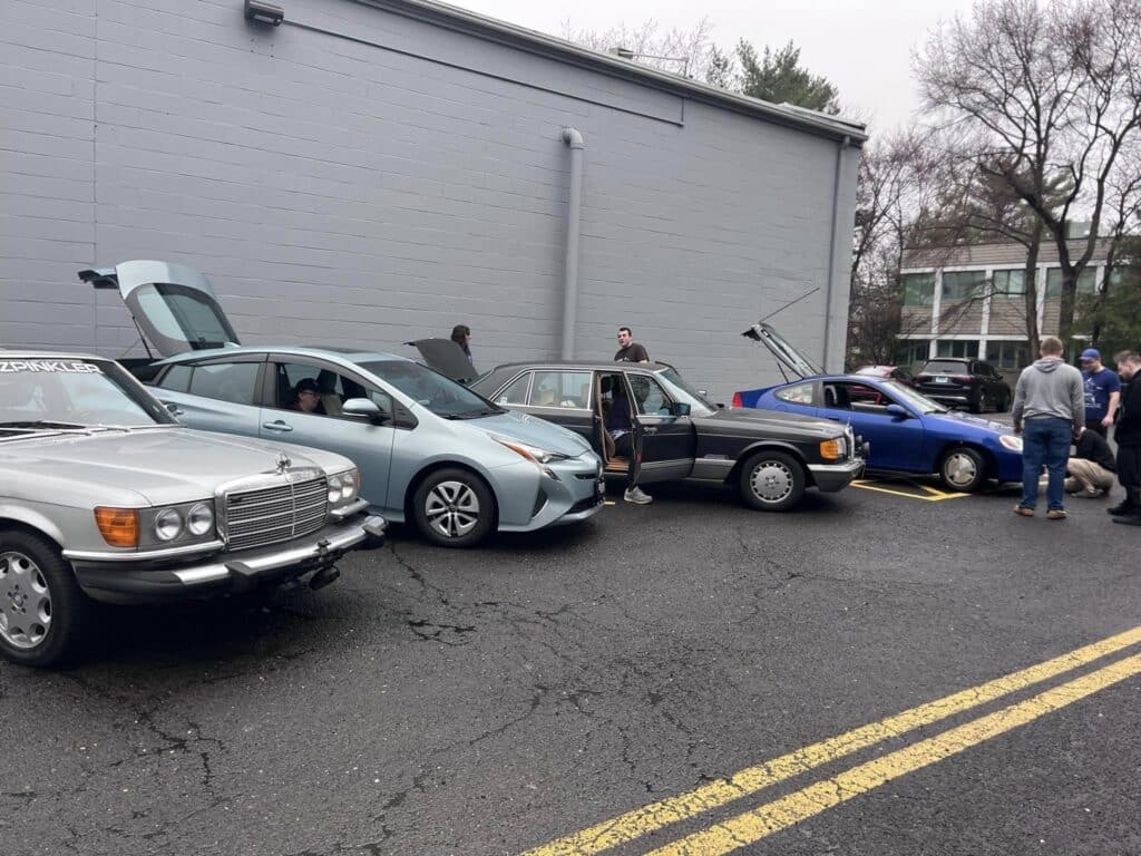 The Great Cannonball Sign Heist - Cars and Coffee Darien